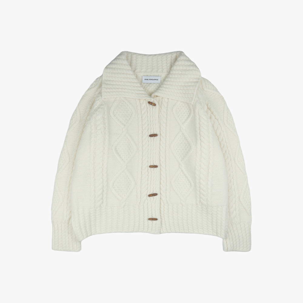 TOGGLE COLLAR CARDIGAN_IVORY | ファッション通販サイト NUGU