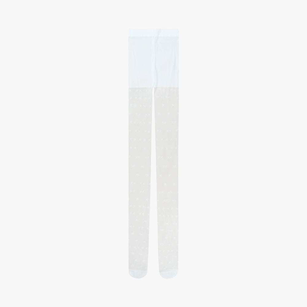 [2pairs 1set] PETITE RIBBON STOCKING_WHITE | ファッション通販サイト NUGU