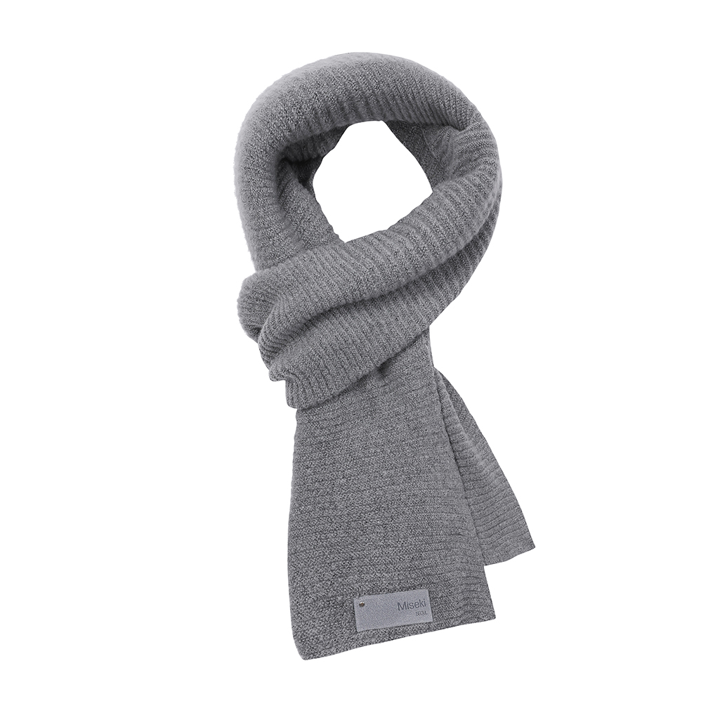 Patch knit muffler GREY | ファッション通販サイト NUGU