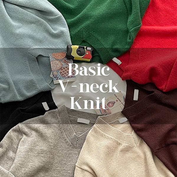 ビッグサイズオーバーサイズアンゴラVネックニット(7color) | ファッション通販サイト NUGU