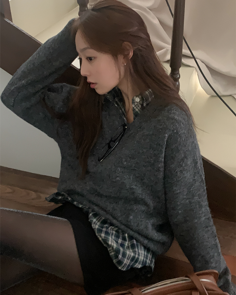 ソフトVネックニット | ファッション通販サイト NUGU