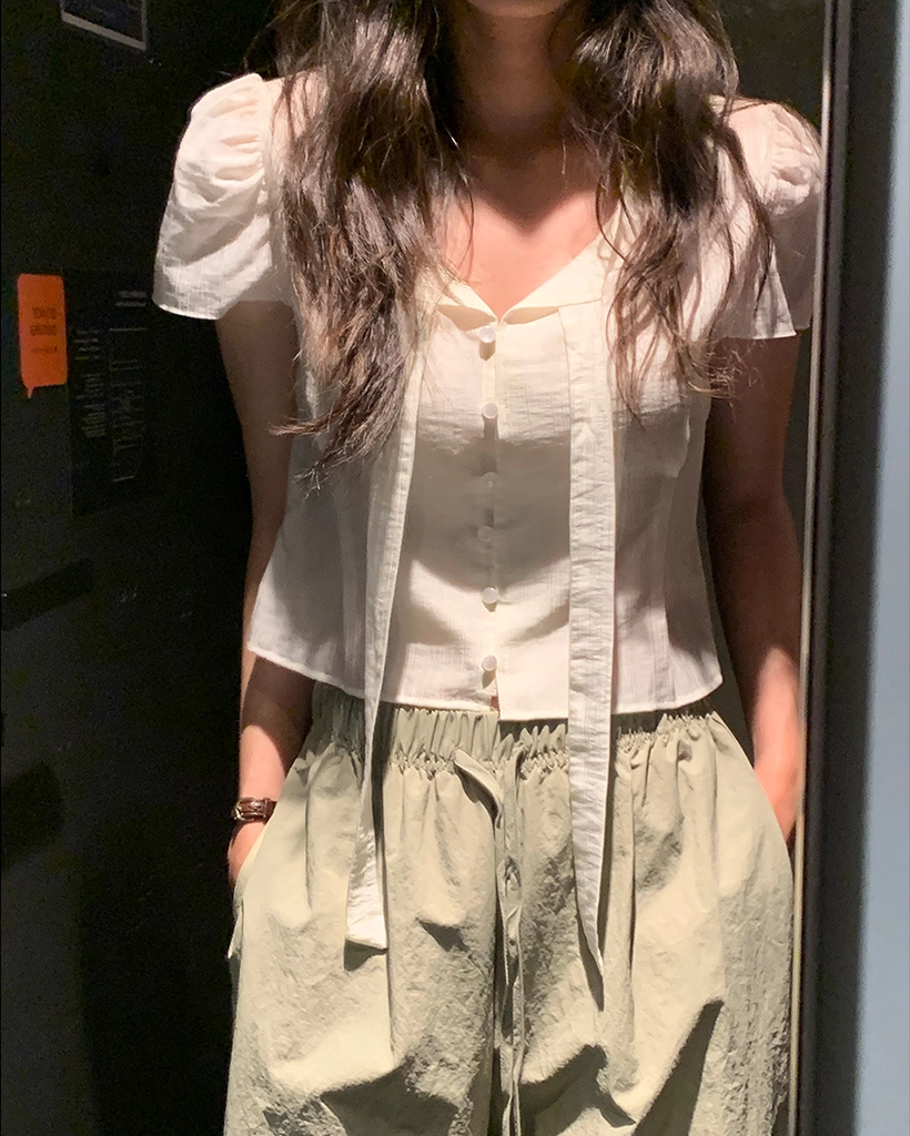 [2color]タイパフブラウス | ファッション通販サイト NUGU