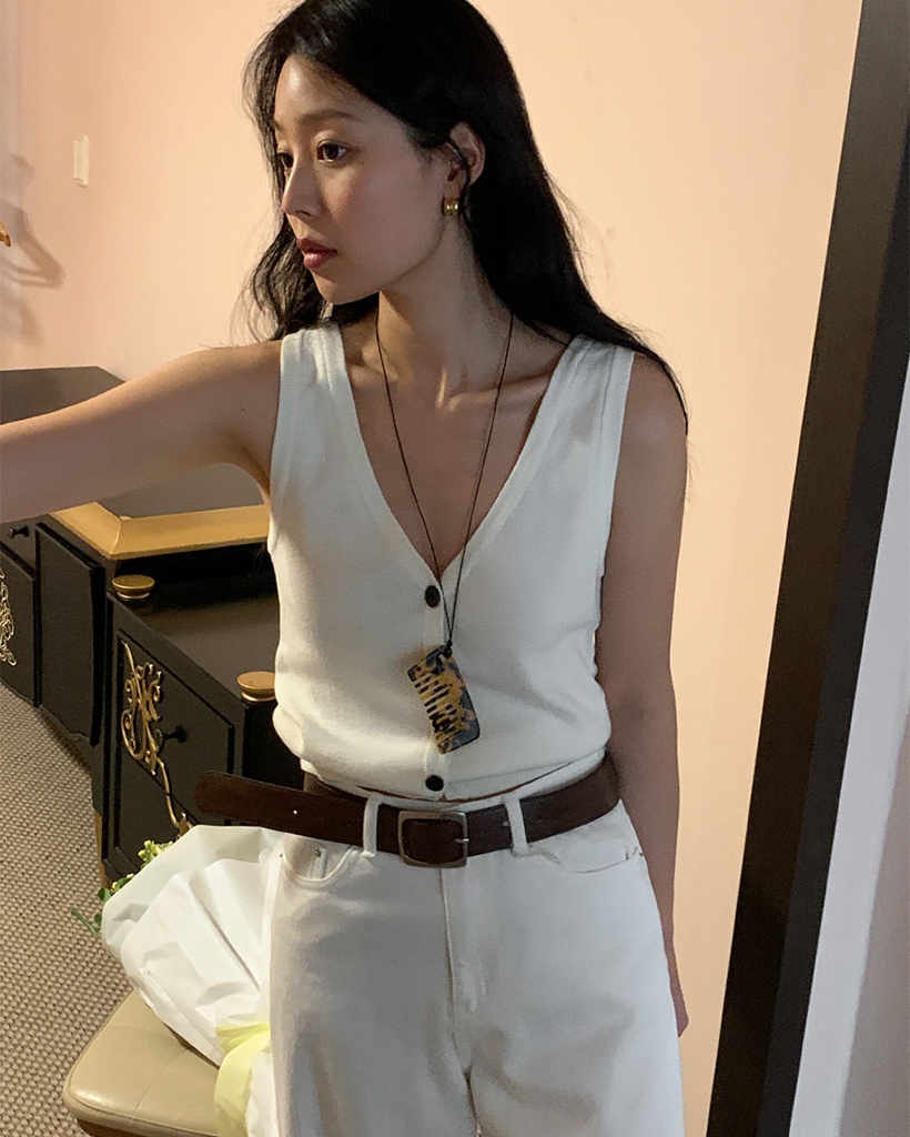 Vネックレイヤードニットベスト | ファッション通販サイト NUGU