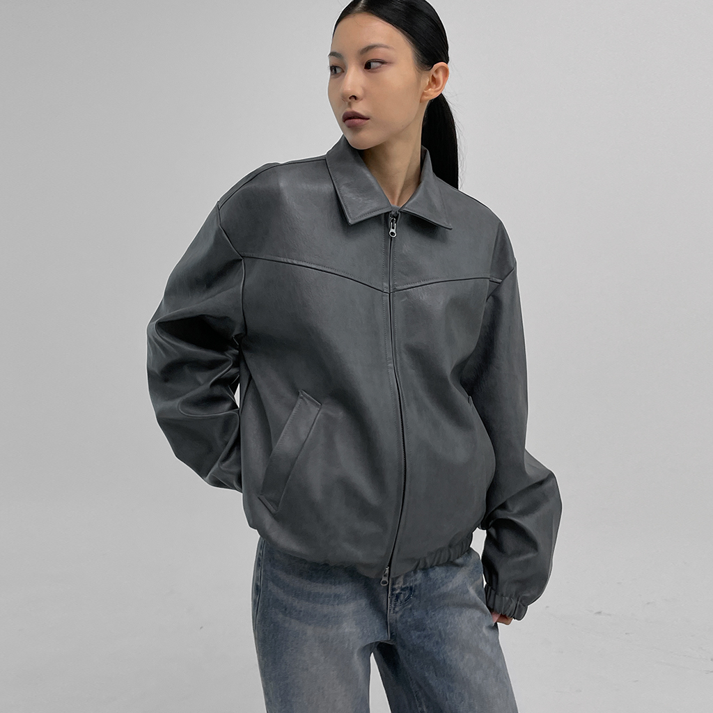 (UNISEX) リンコンクラックレザージャンパー|ファッション通販サイトNUGU