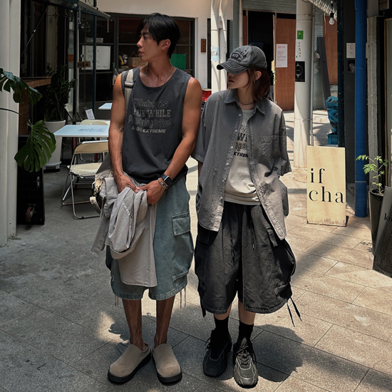 (UNISEX)ピグメントオーバーサイズノースリーブ | ファッション通販サイト NUGU