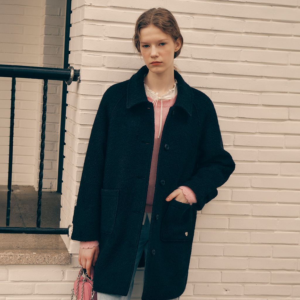 WOOL HALF COAT BLACK | ファッション通販サイト NUGU