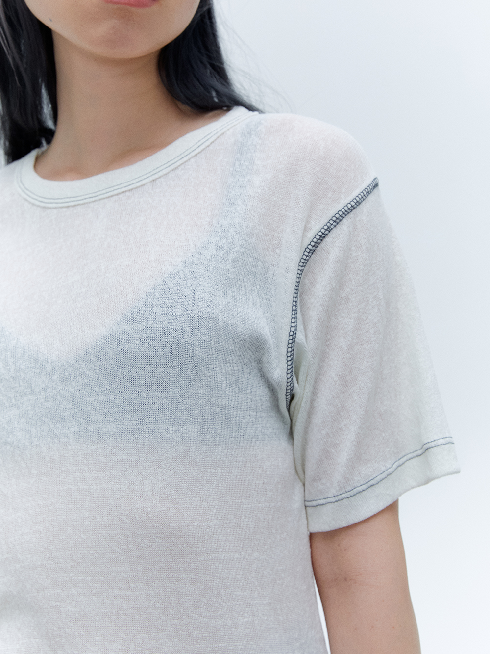 See-Through Loose fit T-shirt IVORY | ファッション通販サイト NUGU