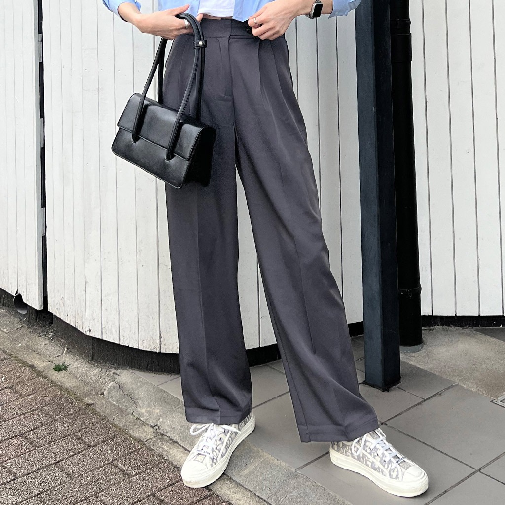 wide two pintuck soft slacks|ファッション通販サイトNUGU