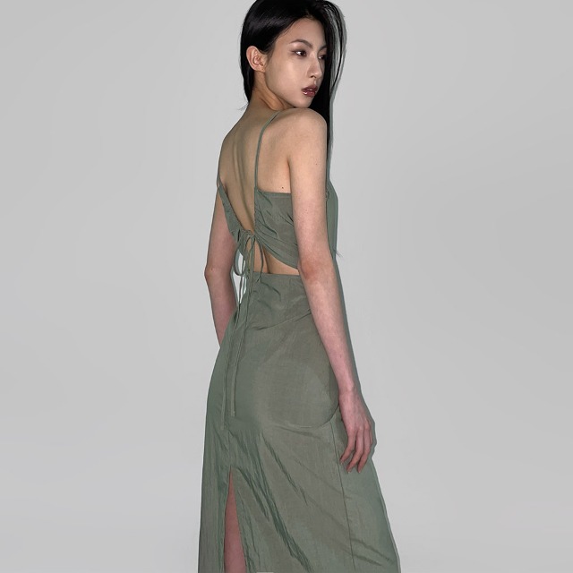 [original] ブリッシュバックストリングロングワンピース | ファッション通販サイト NUGU