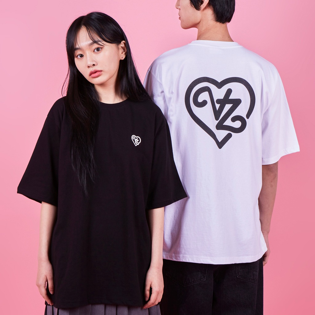 [VARZAR] VZ Line Heart T-Shirts | NUGU