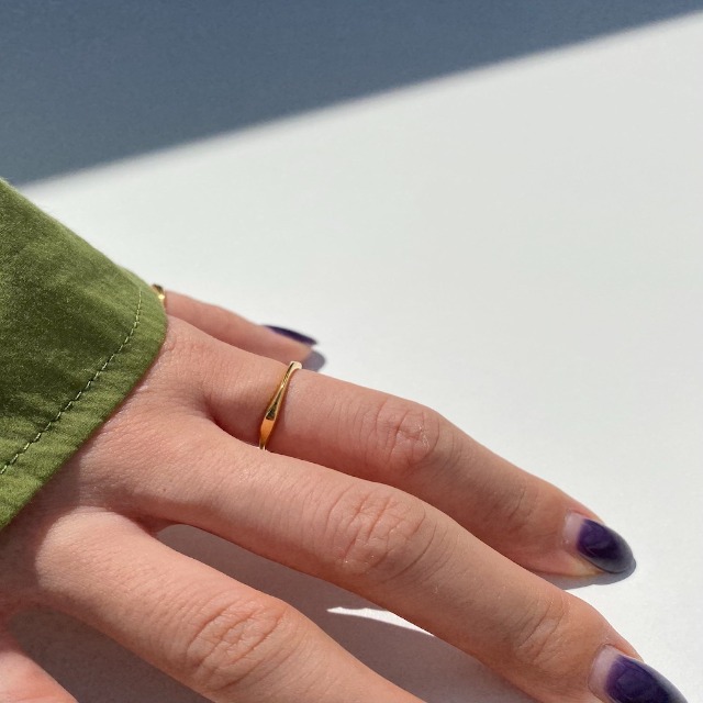 [925 silver] Cinq.silver.197 / wellen layered ring (2 color) | ファッション通販サイト NUGU