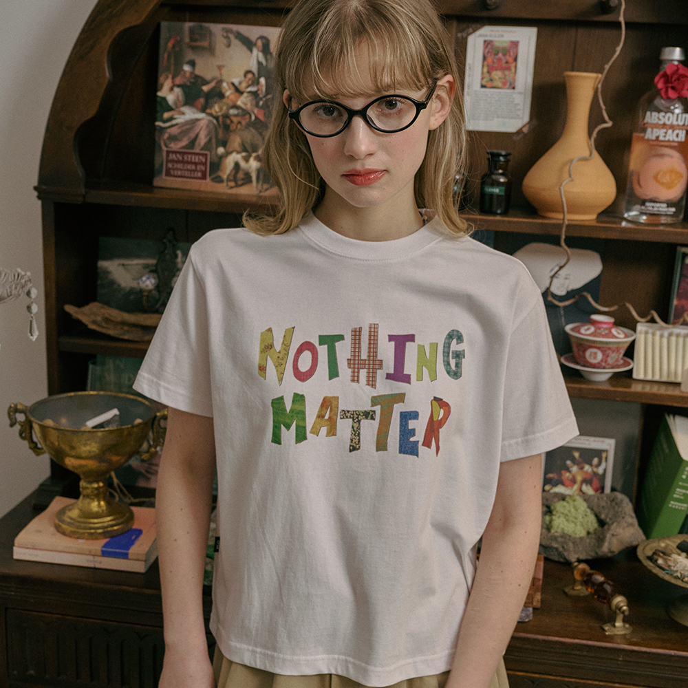 NOTHING MATTER CROP TEE(White) | ファッション通販サイト NUGU