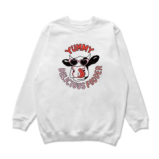 Yummy cow Sweatshirts WH/BK | ファッション通販サイト NUGU