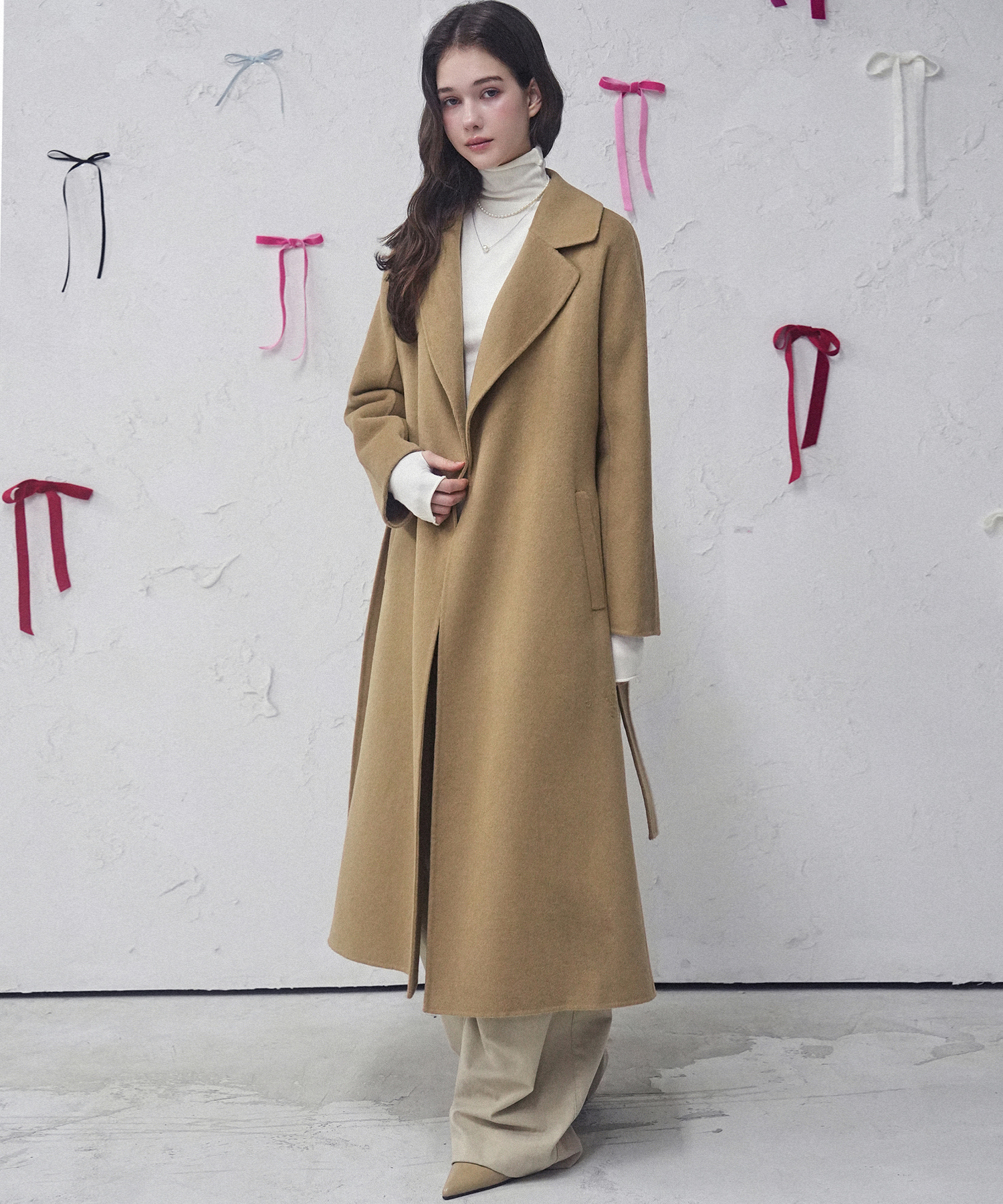 Langs Handmade Wool Coat CAMEL | ファッション通販サイト NUGU