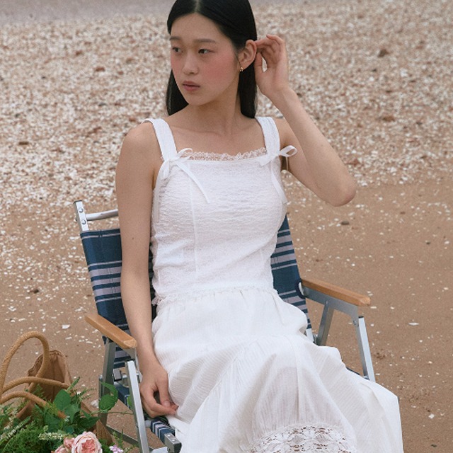 Angela Linkle Lace Top ( White ) | NUGU