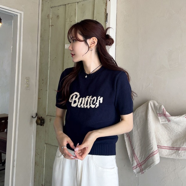 Butterレタリングニット | ファッション通販サイト NUGU
