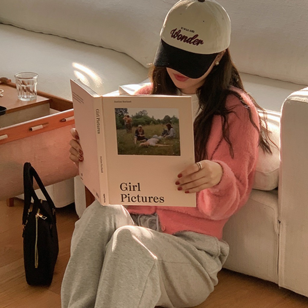 (7color)ビビッドブークレVネックニットカーディガン | ファッション通販サイト NUGU