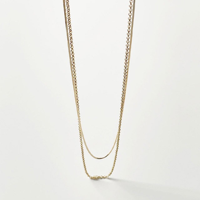 Simple layered necklace | ファッション通販サイト NUGU