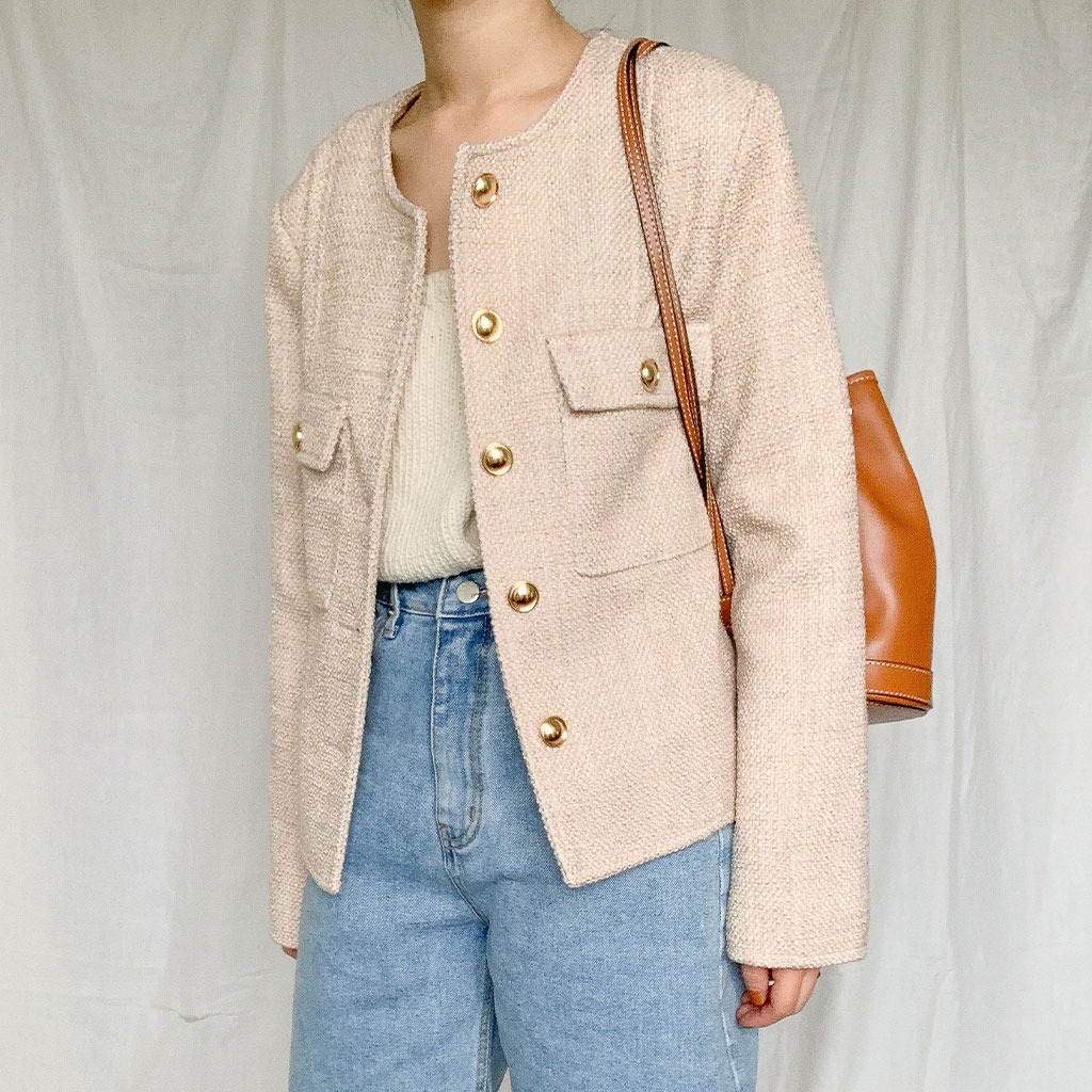 cleo pink twid jacket | ファッション通販サイト NUGU