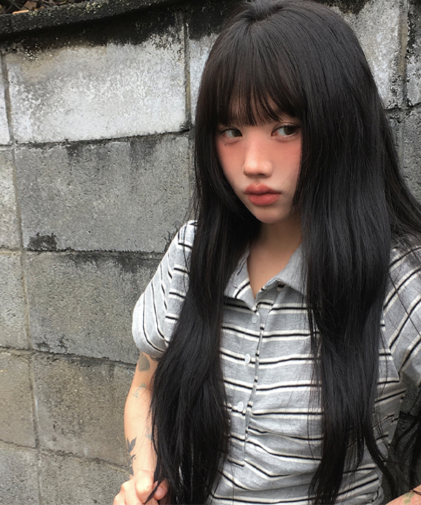 [MDpick/新作] ボーダー柄シャーリング襟付き半袖Tシャツ(2color) | ファッション通販サイト NUGU