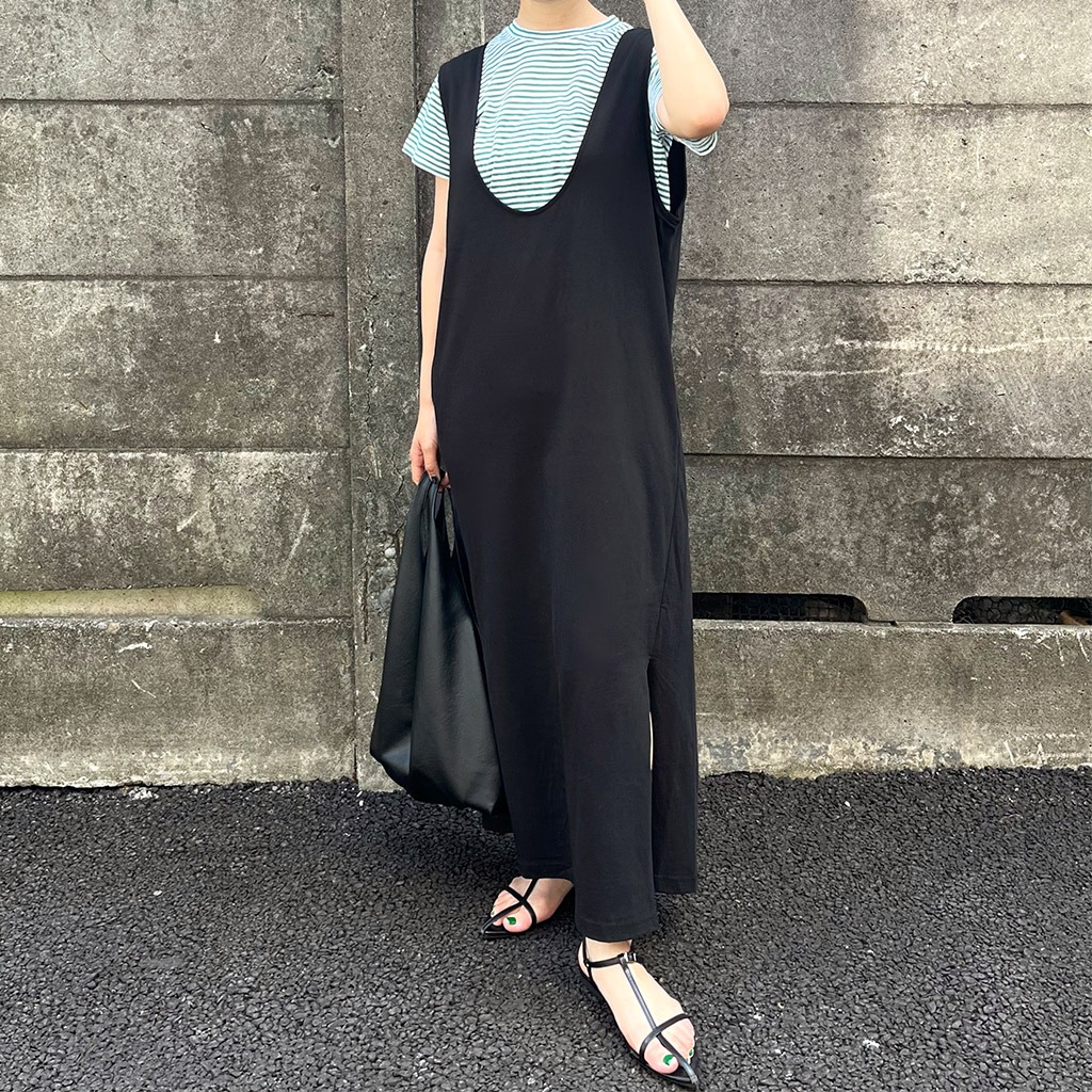 chilling u neck sleeveless ops | ファッション通販サイト NUGU