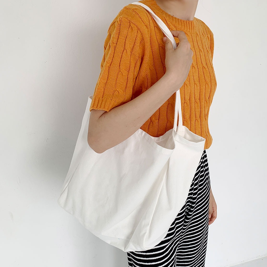 simple cotton shoulder bag | NUGU