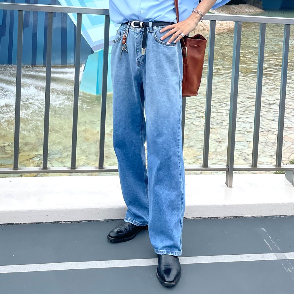 from gradation denim pants | NUGU