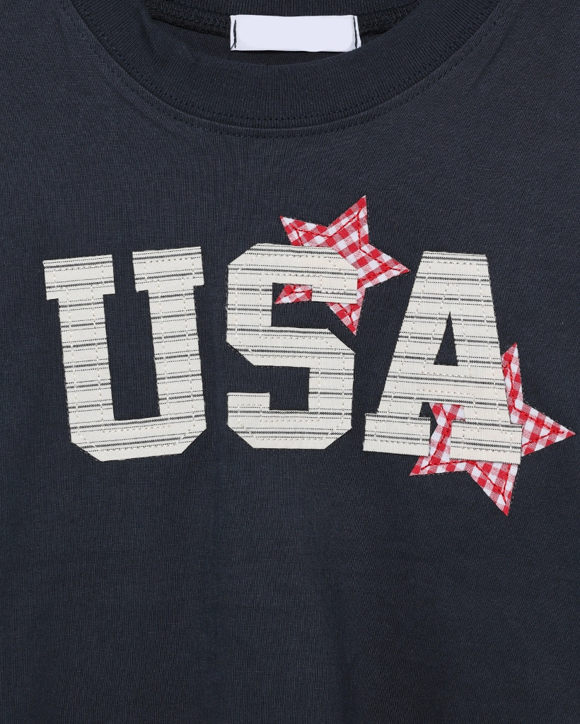 [BEST 50] USAスターパッチクルーネックスリムTシャツ | ファッション通販サイト NUGU