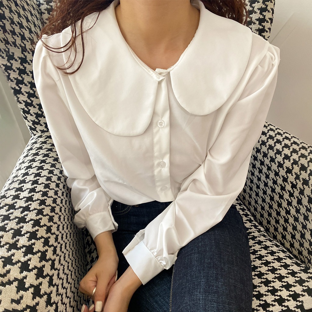 petal round collar blouse | ファッション通販サイト NUGU