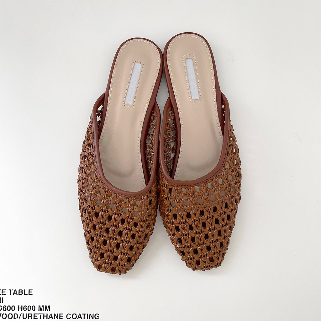 rattan slim round mule | ファッション通販サイト NUGU