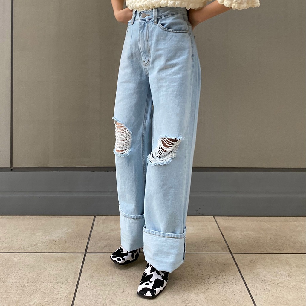 needj damage denim pants | ファッション通販サイト NUGU