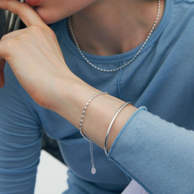 [925 silver] Huit.silver.33 / gross rizi bracelet | NUGU