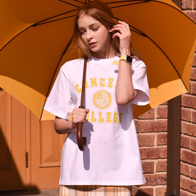 Classic Big Logo Crew Neck Unisex T-shirt [White] | ファッション通販サイト NUGU