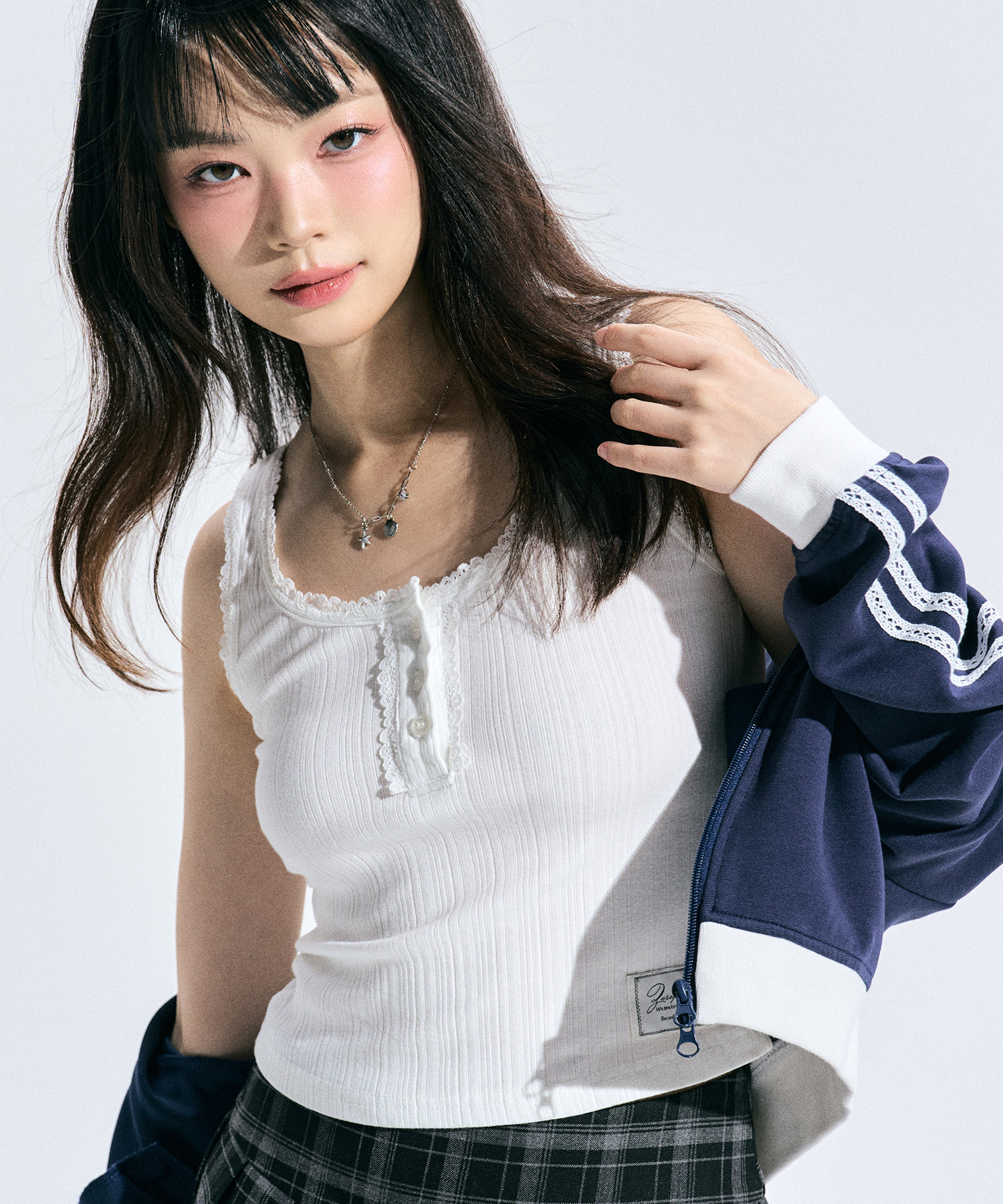 Kelsey Button Sleeveless [White] | ファッション通販サイト NUGU