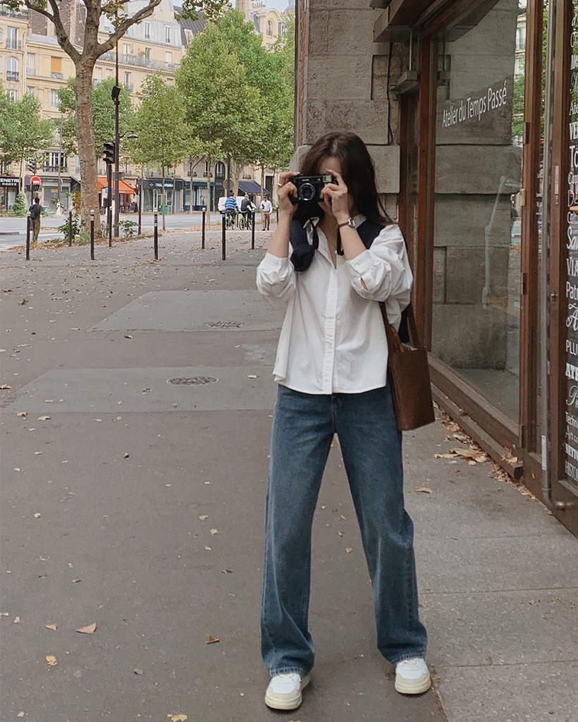 #SLOWMADE. (basic/long/5万枚突破)ワイドデニムパンツ-4size_秋服 | ファッション通販サイト NUGU