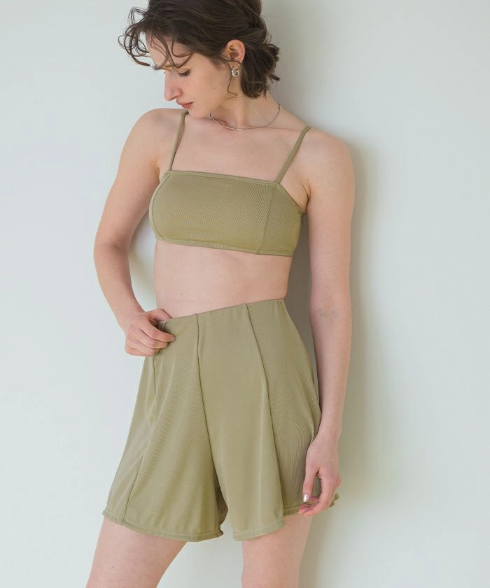 4点セット/リラックストップス&ショートパンツ付ビキニ/水着 | ファッション通販サイト NUGU