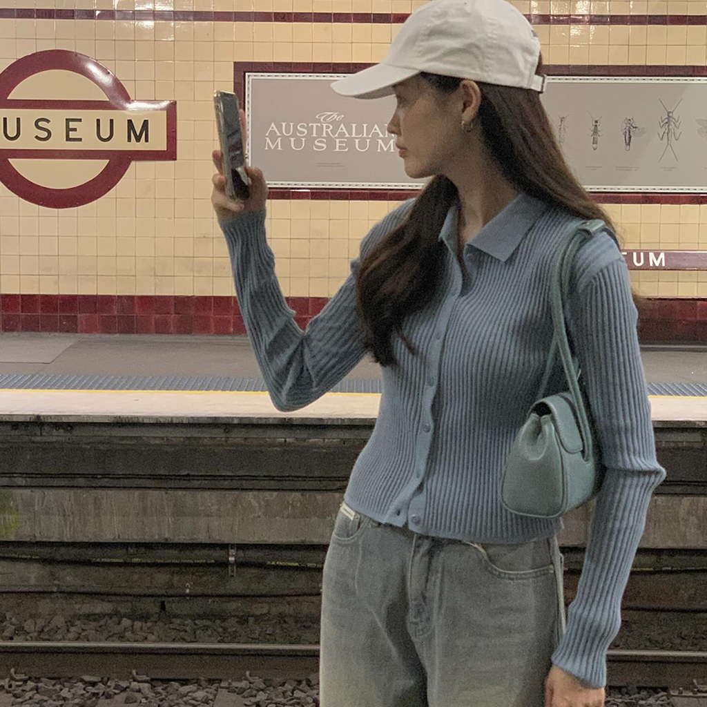 [original] カラーリブカーディガン2color | ファッション通販サイト NUGU