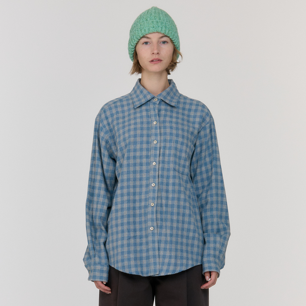 Baker Check Shirt (Blue) | ファッション通販サイト NUGU