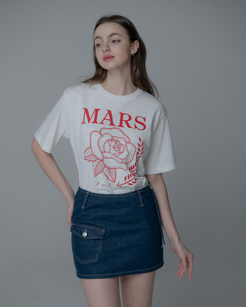 ROSE TSHIRT_WHITE RED | ファッション通販サイト NUGU