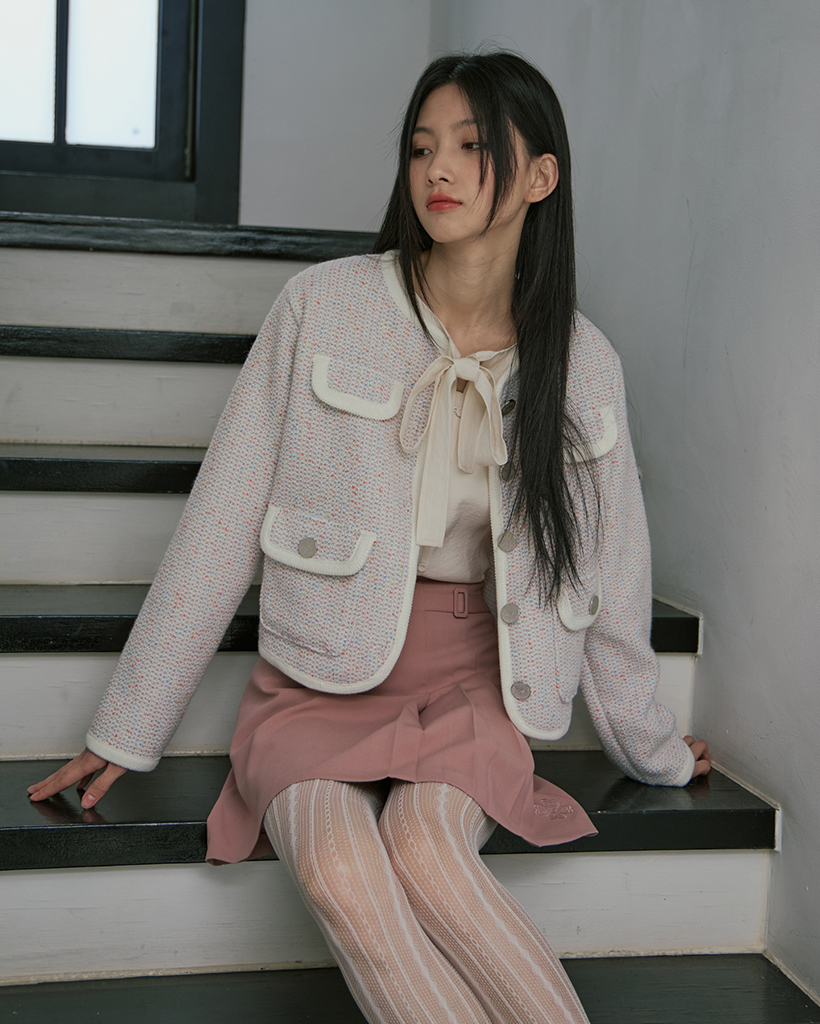 NEWYORK TWEED POCKET JACKET_IVORY | ファッション通販サイト NUGU