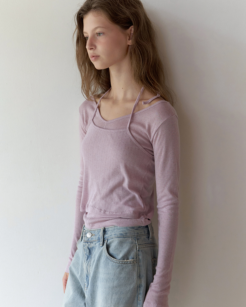 Texture Set Top (Mauve) | ファッション通販サイト NUGU