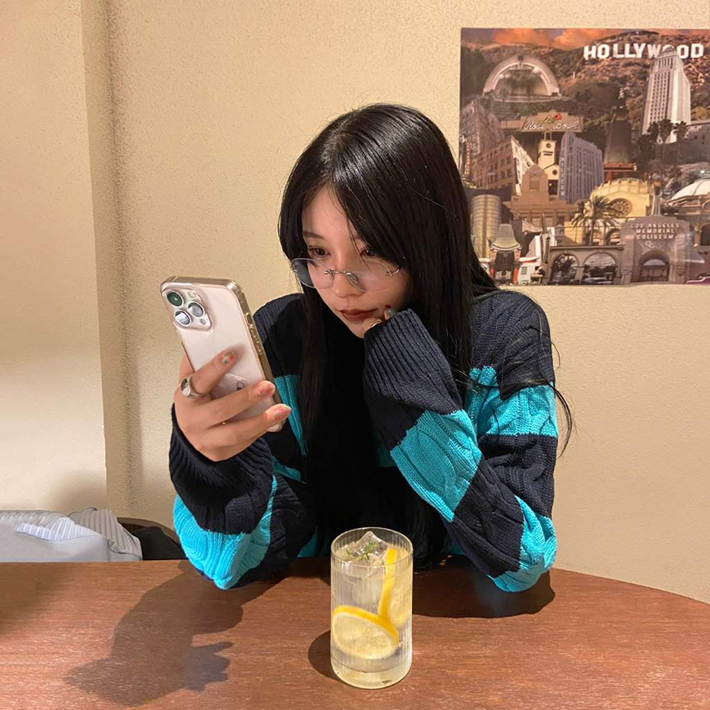 (unisex) ボーダーニット | ファッション通販サイト NUGU