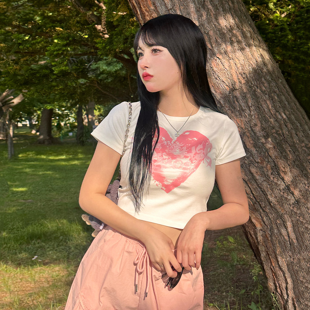 ハートクロップドT | ファッション通販サイト NUGU