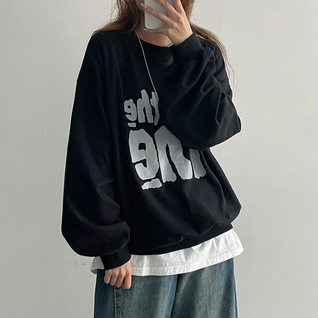 [3color]オーバーサイズデイリーレスウェット | ファッション通販サイト NUGU