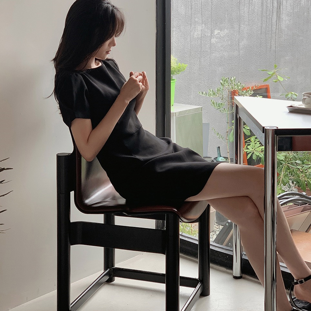 #SLOWMADE. ラチューリップモダンブラックワンピース-2size | ファッション通販サイト NUGU