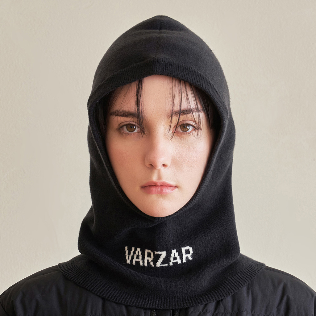 VARZAR Logo Knit Baraclava Black | ファッション通販サイト NUGU