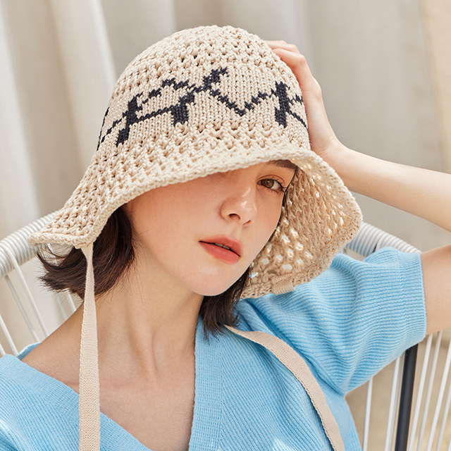 VA Digital Logo Punching Bonnet Hat Beige | ファッション通販サイト NUGU