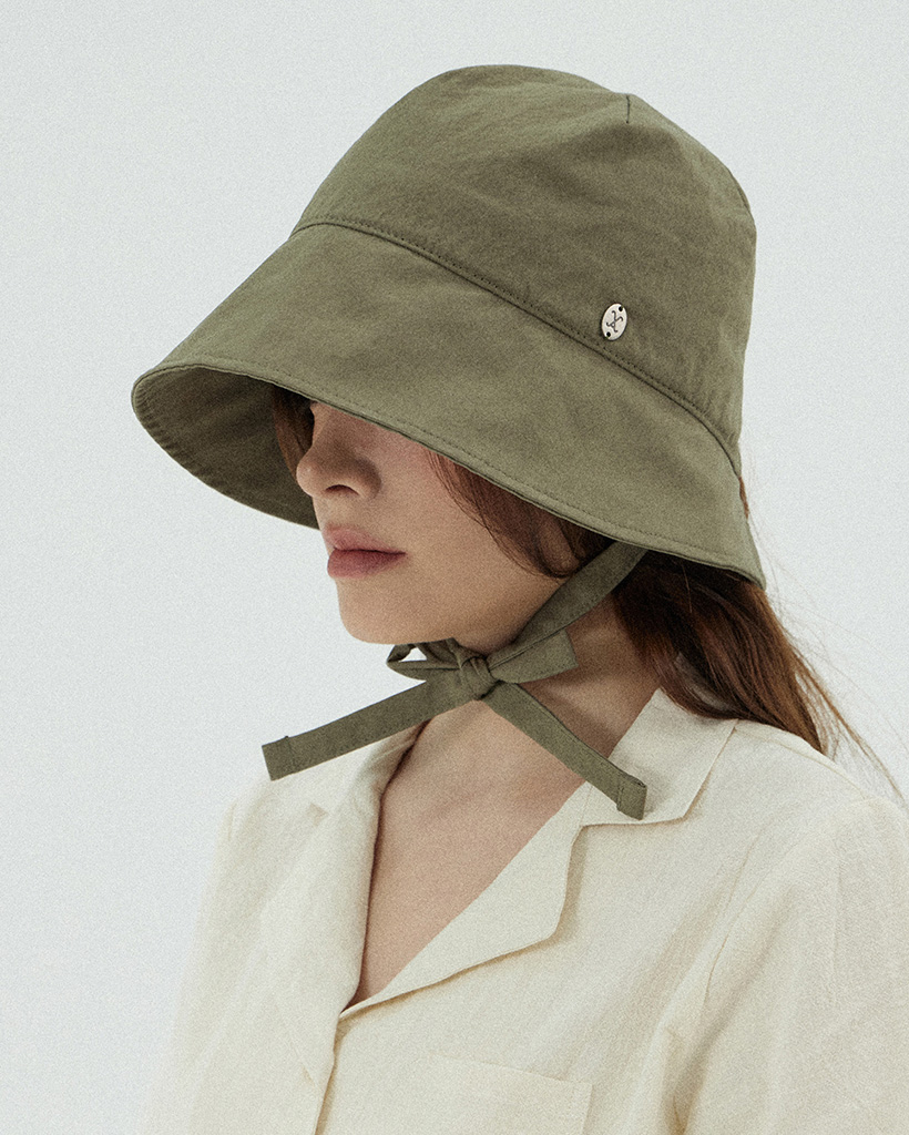 VA Curved Oval Metal Bonnet Hat Khaki | ファッション通販サイト NUGU