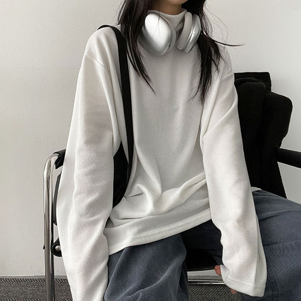 オーバーサイズタートルネックニットTシャツ(7color)|ファッション通販サイトNUGU