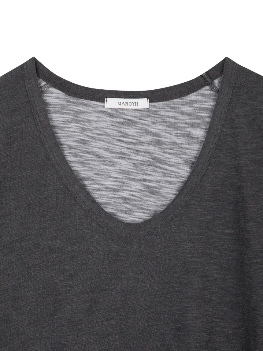 Slab U neck T-shirts (Charcoal) | ファッション通販サイト NUGU